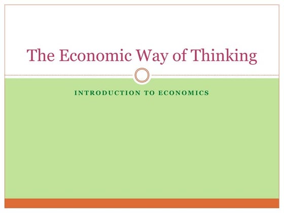 Economics Chapter 1 Assignments | PPT