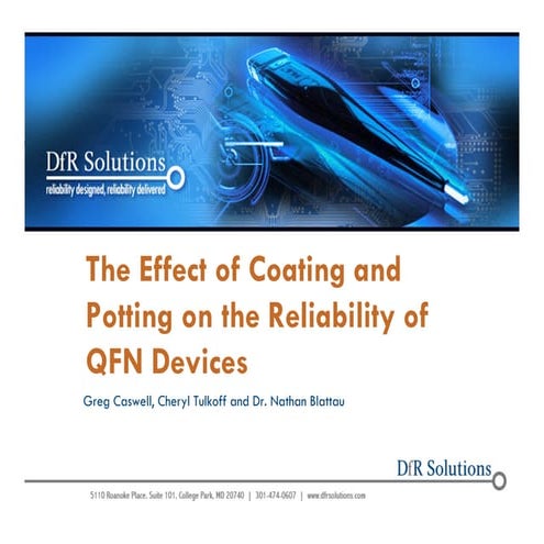 The Effect of Coating and Potting on the Reliability of QFN devices | PDF