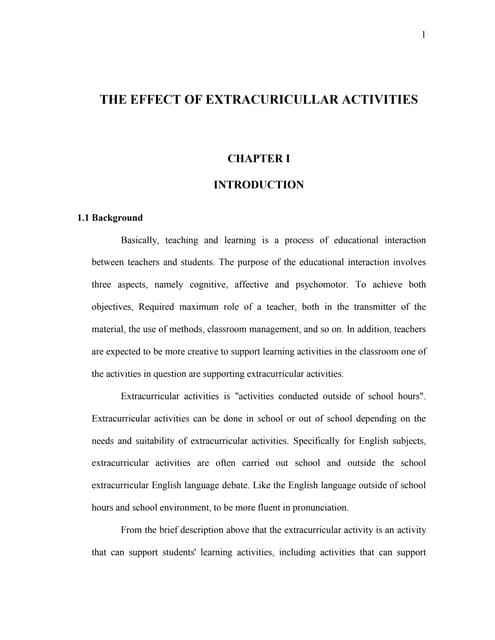 Importance of extra curricular activities | PPT