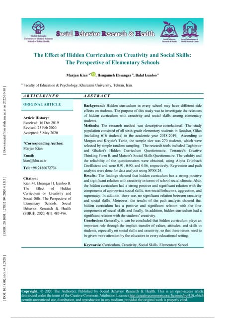 Hidden curriculum | PPT | Professional School | Postgraduate Education