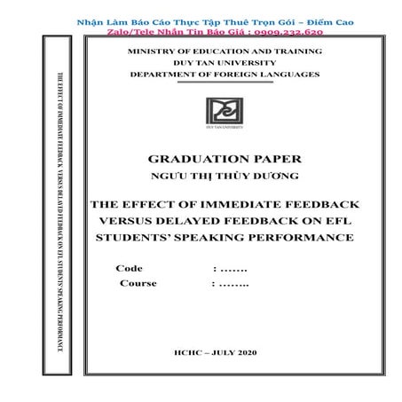 The Effect Of Immediate Feedback Versus Delayed Feedback On Efl ...
