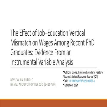 The Effect of Job–Education Vertical Mismatch.pptx