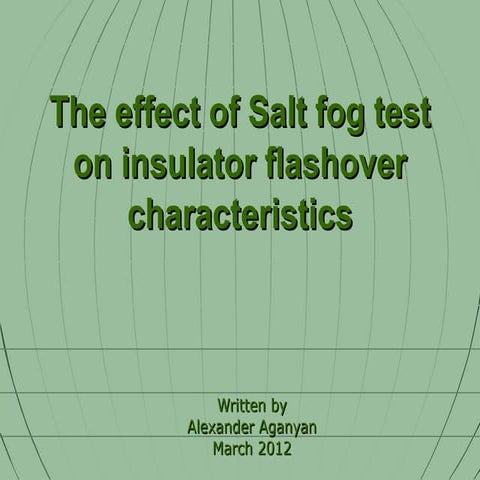 The effect of salt fog test _on_insulator | PPT