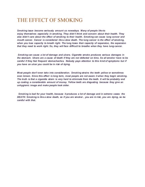 Smoking and cancer | PPT