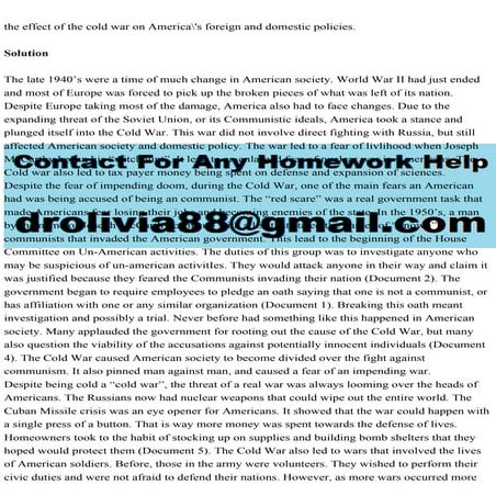 the effect of the cold war on Americas foreign and domestic polici.pdf ...