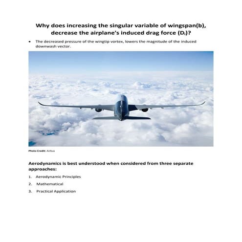 The Effect of Wingspan on Induced Drag Force | PDF