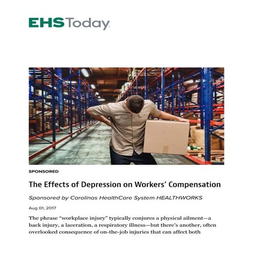 Workplace Depression Presentation | PPTX