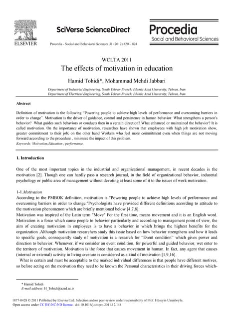 MOTIVATION.pptx TYPES,LEARNING,IMPORTANCE | PPTX