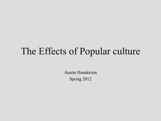 Explain Popular Culture | PPTX