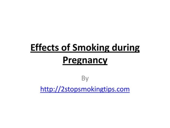 Maternal Smoking And Infant Feeding Breastfeeding Is Better And Safer | PDF