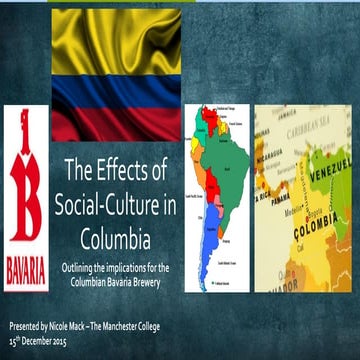 The Effects of Social Culture in Columbia | PPT