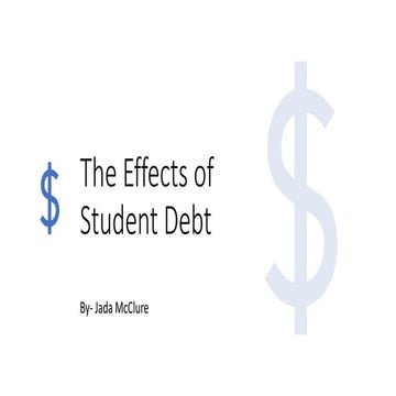 The effects of student debt power point | PPT