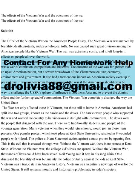 Vietnam homework (summary) | PDF