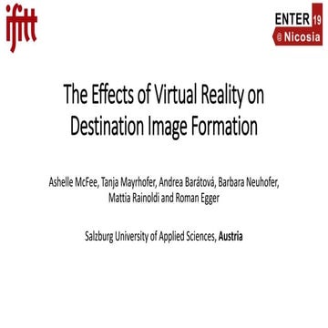 The effects of virtual reality on destination image formation | PPT