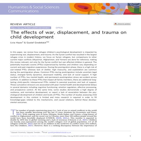 The effects of war, displacement, and trauma on child development.pdf