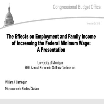 The Effects on Employment and Family Income of Increasing the Federal ...