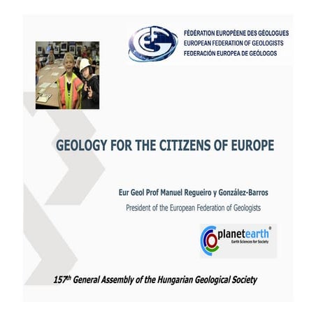 The Efg Geology For The Citizens Of Europe | PDF