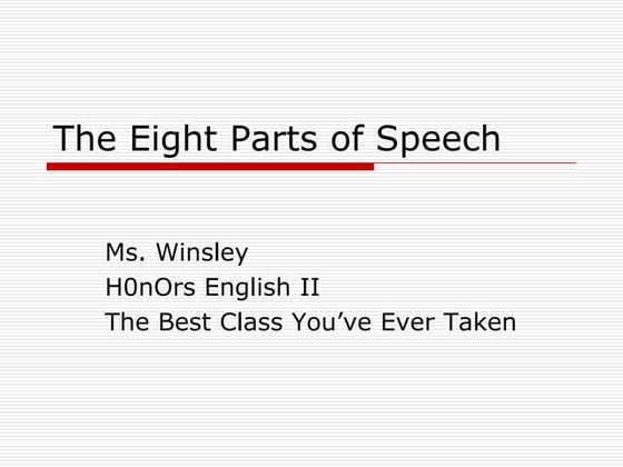Presentation of nouns | PPT