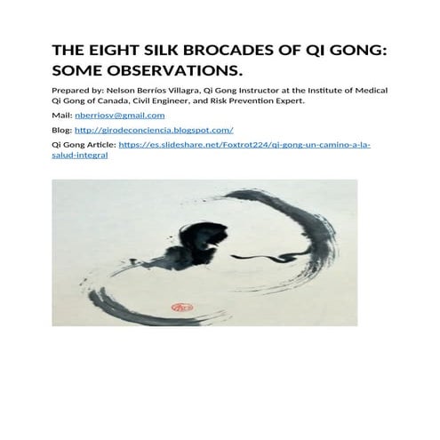 The Eight Silk Brocades of Qi Gong: Some Observations | DOCX