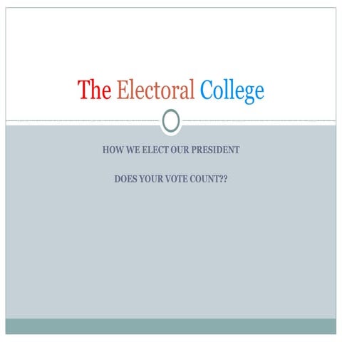 The electoral college | PPT