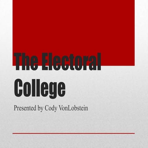 The electoral college | PPT