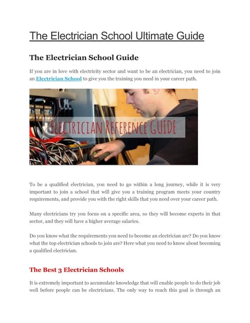 Have You Got What It Takes to Be an Electrician? | PDF