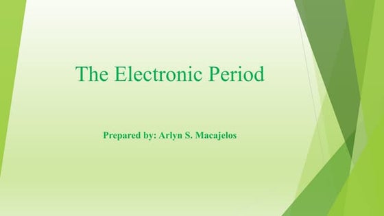 History of computer electromechanical age | PPT