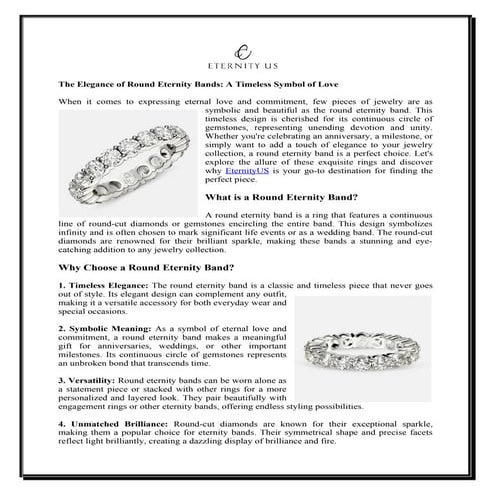 A Gleaming Tribute: The Timeless Tradition of Anniversary Rings | PDF