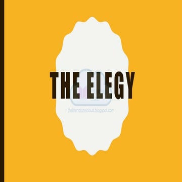 The elegy | PDF