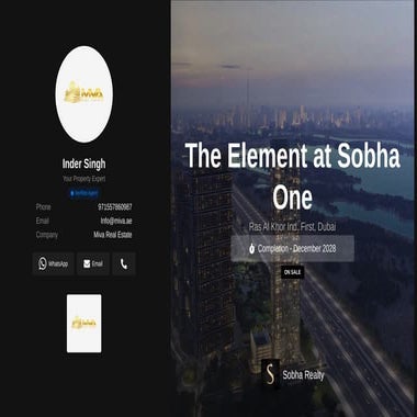 The Element at Sobha One (Sobha Hartland) Dubai.pdf