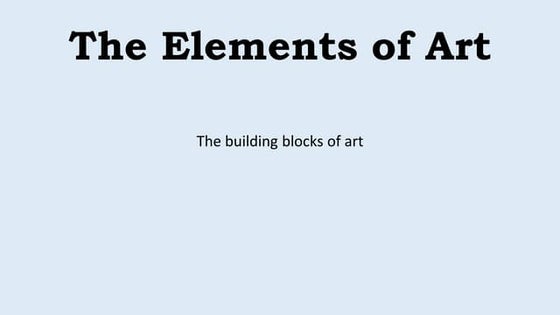 Elements of art | PPT
