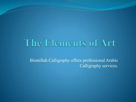 7 elements of art-Andrew Sullivan | PPT
