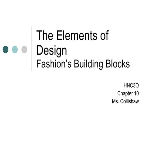 The Elements of Design | PPT