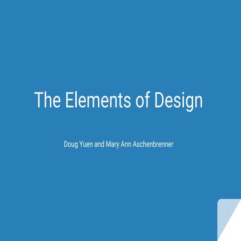 The Elements of Design | PPT