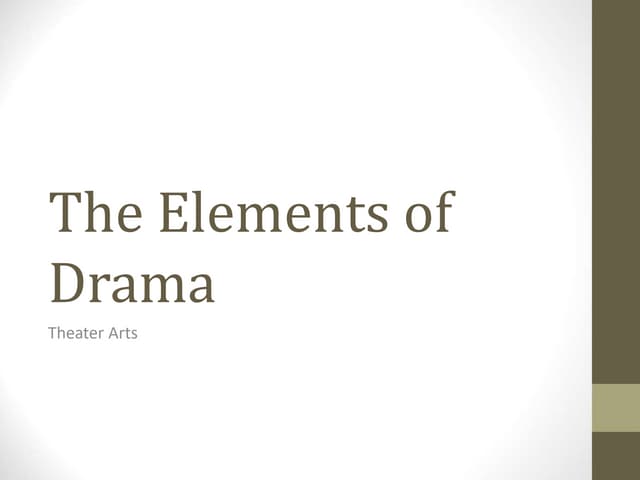 Elements, Techniques and Literary Devices in Drama.pptx | Drama | Genres