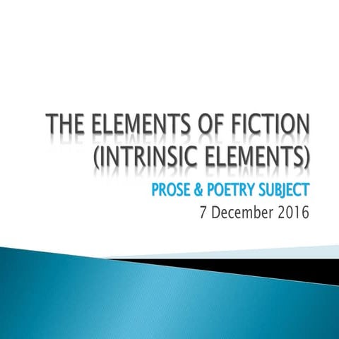The elements of fiction | PPT
