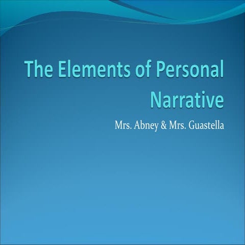 Personal narrative powerpoint | PPTX