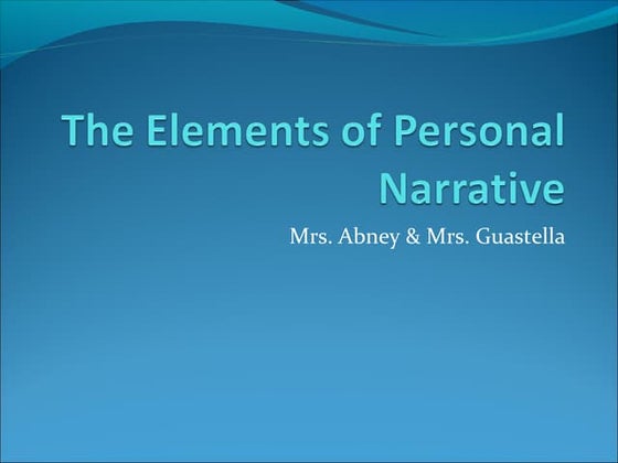 Personal narrative powerpoint | PPTX