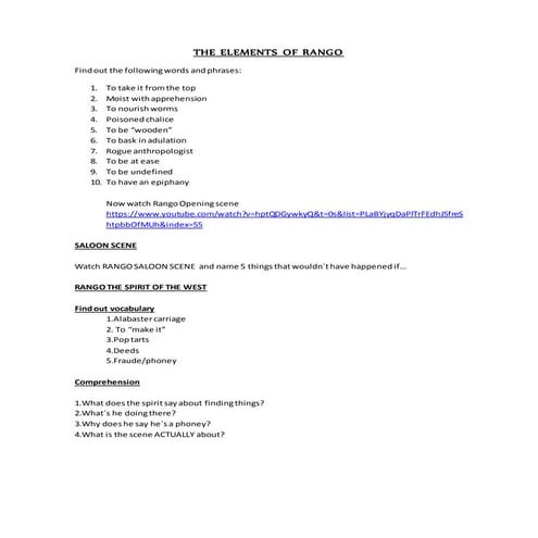 The elements of rango | PDF