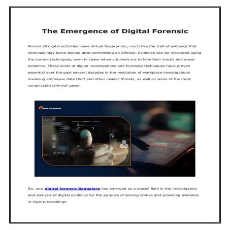 Digital Investigation | Digital Forensics | Cyber Crime - 2023 | PPTX