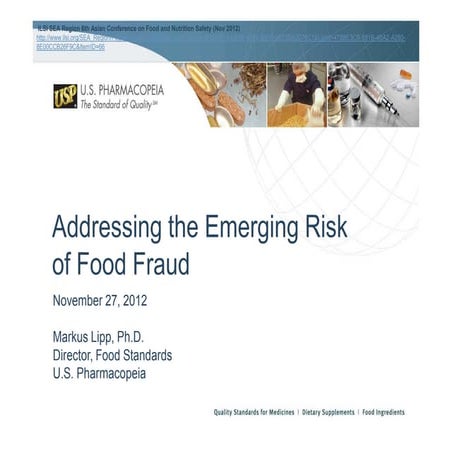 The Emerging Risk of Food Fraud 2012 | PDF