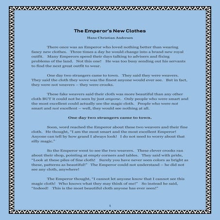 The Emperor's New Clothes | PDF