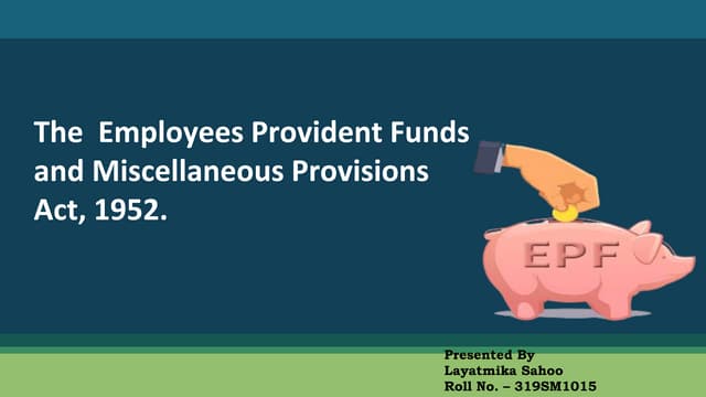 Presentation on epfo | PPTX | Government Support and Welfare ...