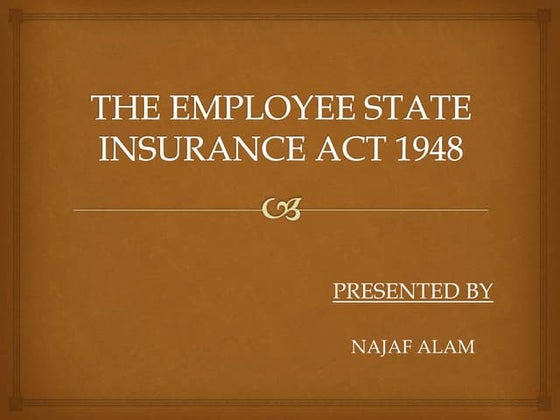 ESI Act | PPT