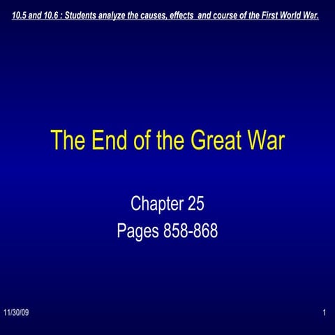 The End Of The Great War 4 | PPT