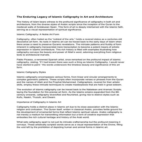 History of Calligraphy | PPTX