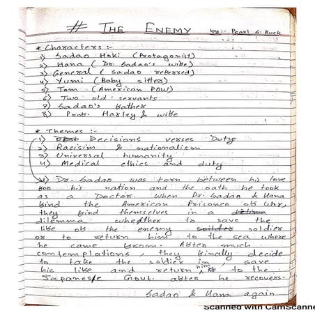 The Enemy.pdf class 12 english answer' s | PDF