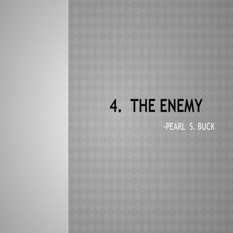 THE ENEMY class 12 L joswin shajan | PPTX