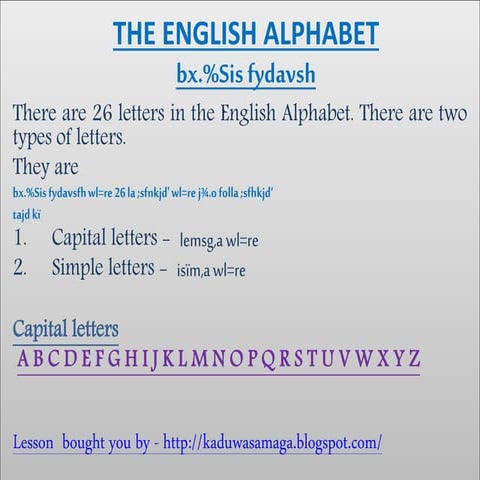 The english alphabet | PPT