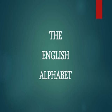 The english alphabet | PPTX